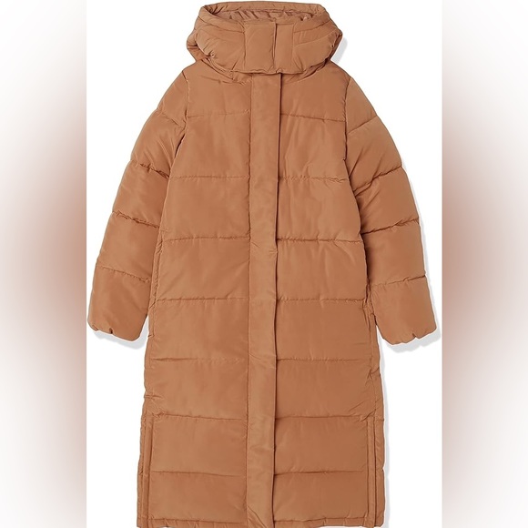 Amazon | Jackets & Coats | Nwt Womens Light Brown Long Puffer Jacket ...